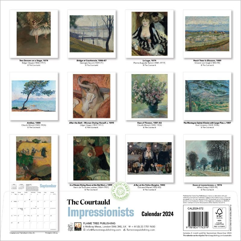 The Courtauld: Impressionists Wall Calendar 2024 (Art Calendar) by ...