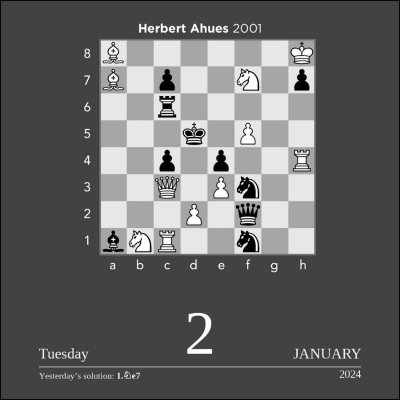 Chess 2024 Day-to-Day Calendar by American Chess Magazine | Waterstones