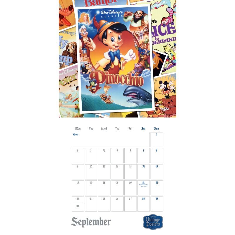 2024 Vintage Disney Poster Wall Calendar | Waterstones