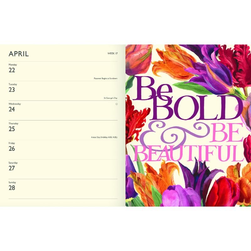 Eb Floral Case Bound Desk Diary 2024 | Waterstones