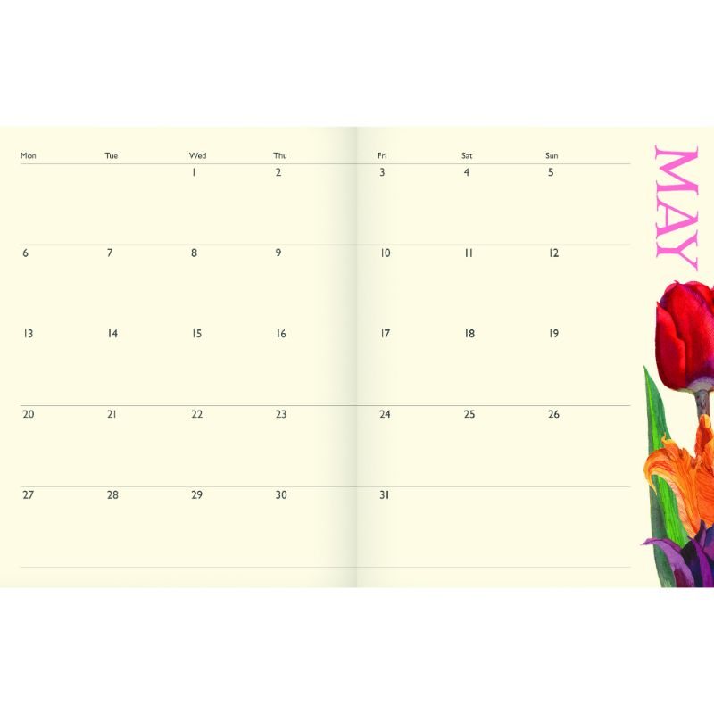 Eb Floral Case Bound Desk Diary 2024 | Waterstones