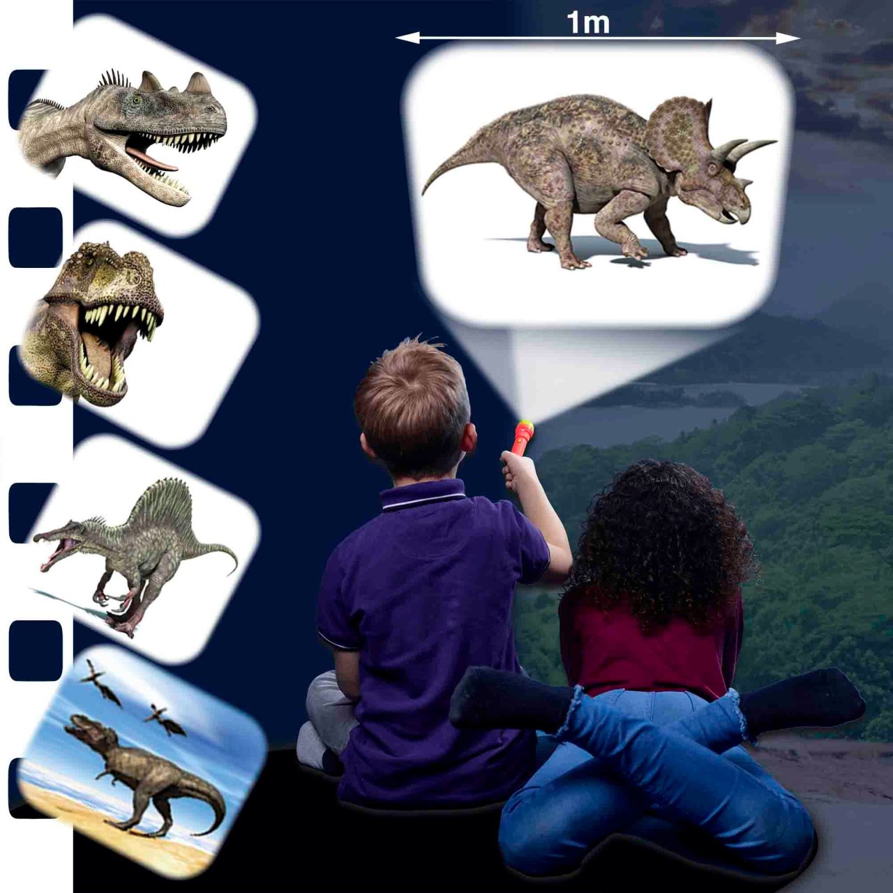 Dinosaur Torch & Projector by Natural History Museum | Waterstones