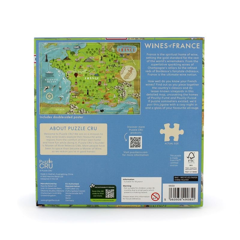 Wines Of France 1000 Piece Jigsaw Puzzle | Waterstones