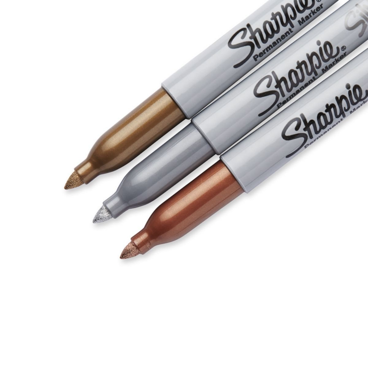Sharpie Metallic Gold, Silver and Bronze Fine Permanent Marker Set of 3 ...