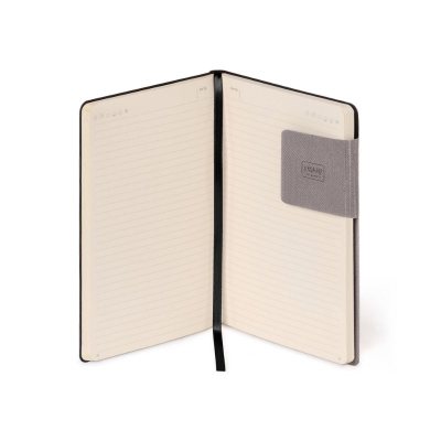 Legami Grey Diamond Metallic Medium Lined Notebook | Waterstones