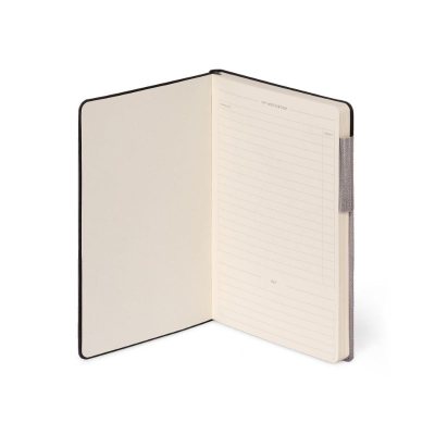 Legami Grey Diamond Metallic Medium Lined Notebook | Waterstones