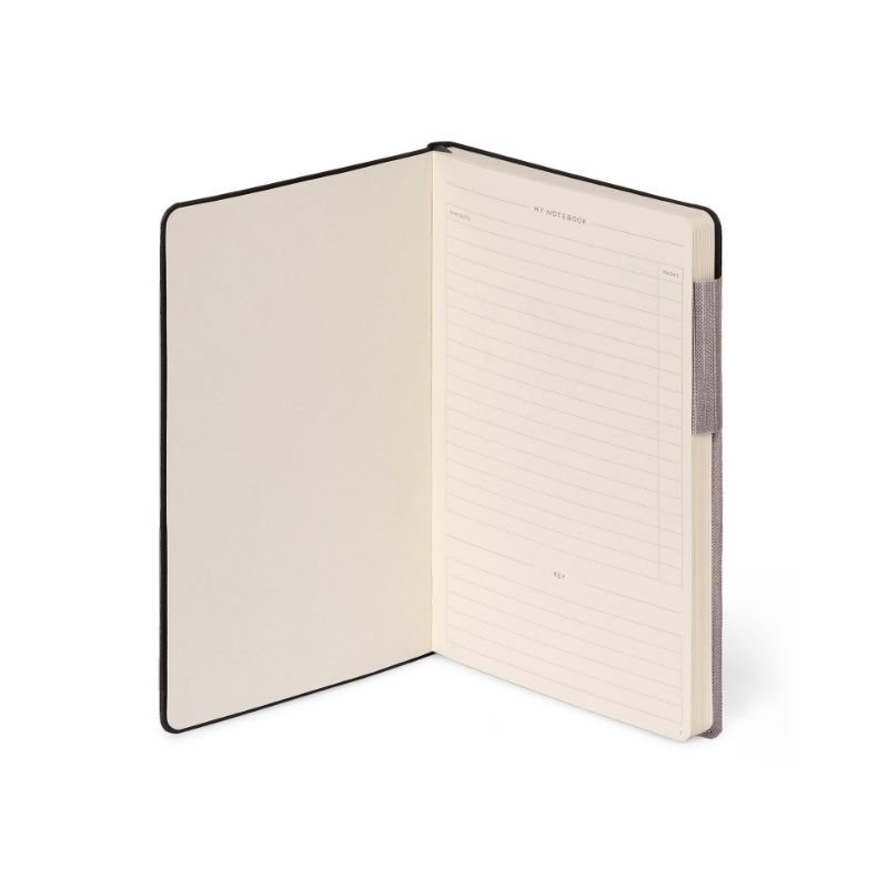 Legami Grey Diamond Metallic Medium Lined Notebook | Waterstones