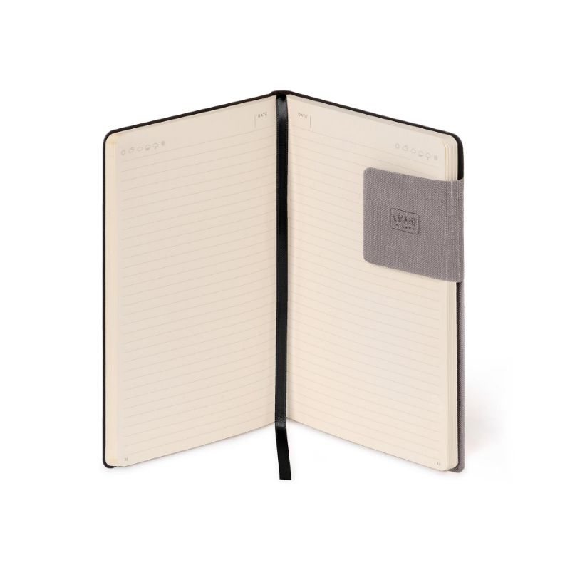Legami Grey Diamond Metallic Medium Lined Notebook | Waterstones