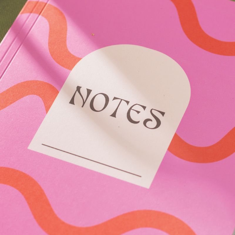 Pink And Red Lay Flat Lined A5 Notebook | Waterstones