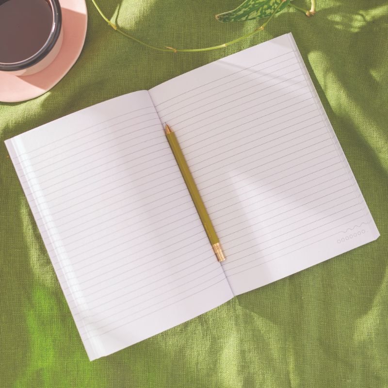 Pink And Red Lay Flat Lined A5 Notebook | Waterstones