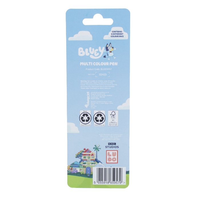 Bluey Multicolour Pen | Waterstones