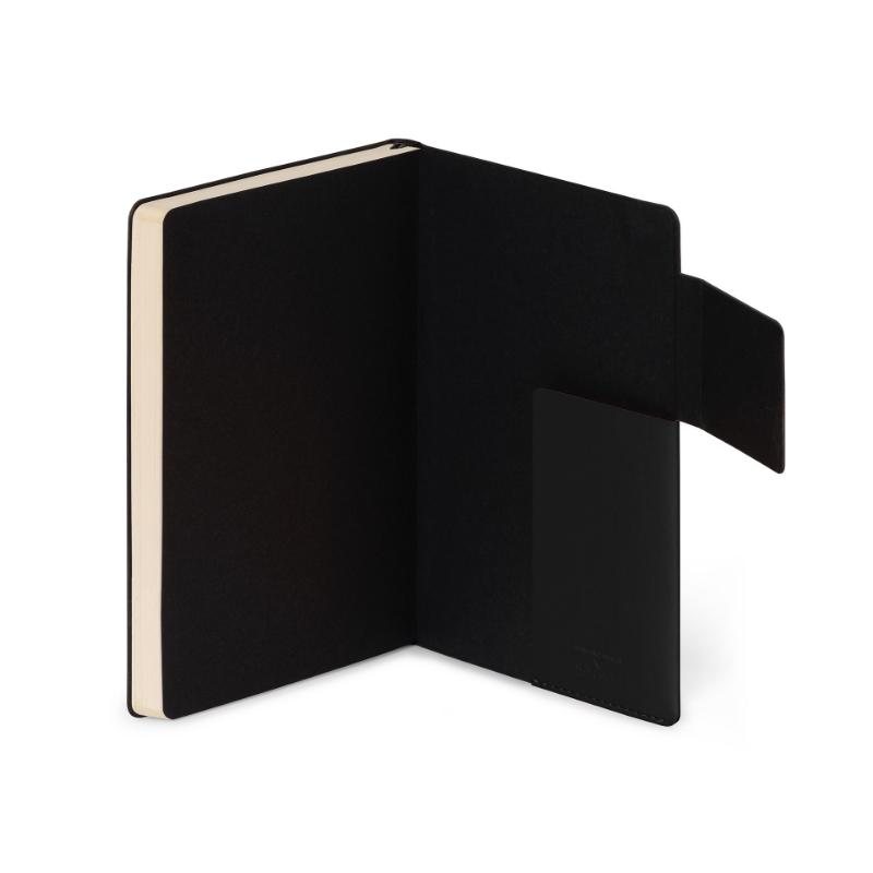 Black Medium Lined Notebook | Waterstones