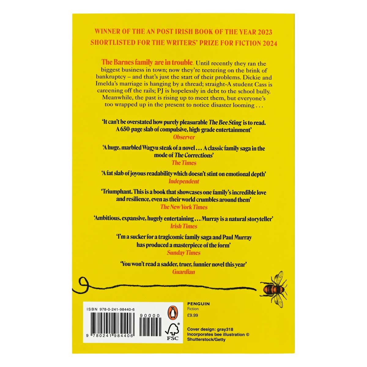 The Bee Sting by Paul Murray | Waterstones