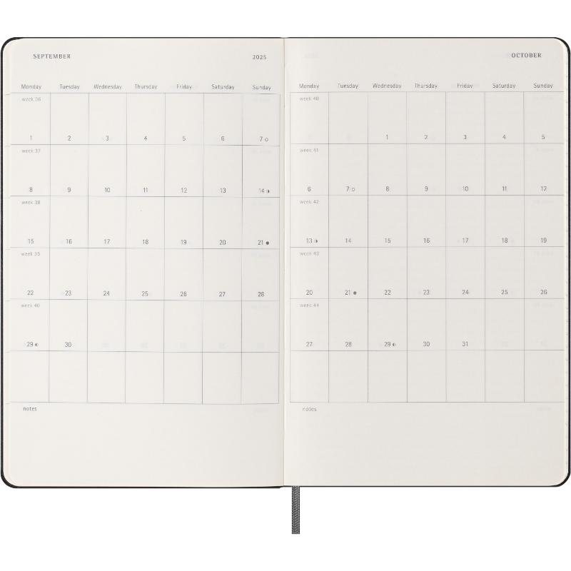 Black Weekly 18M Hard Large Diary 2024-2025 | Waterstones