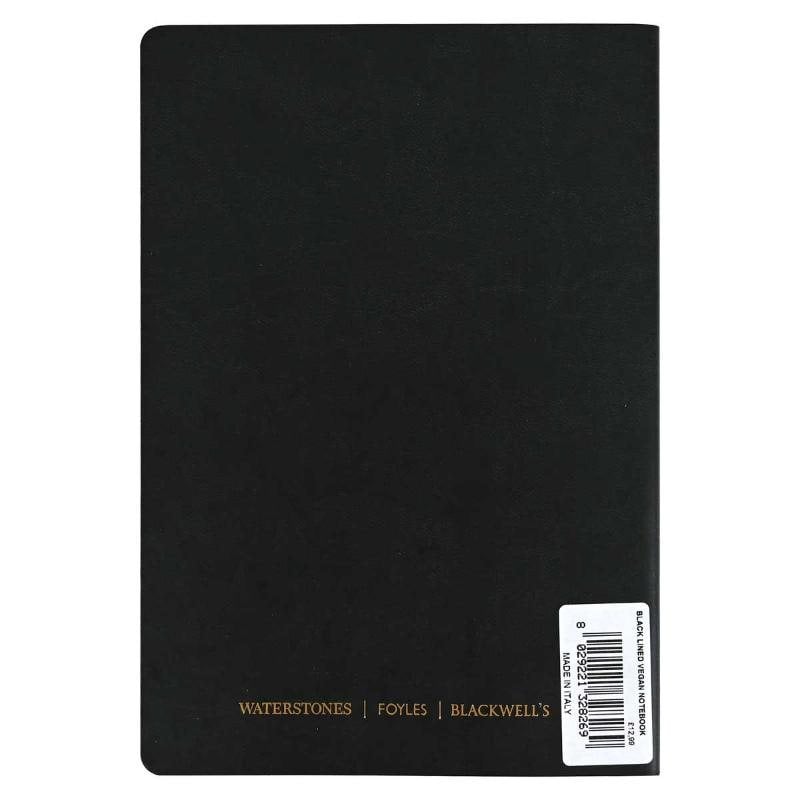 Black Lined Vegan A5 Notebook | Waterstones