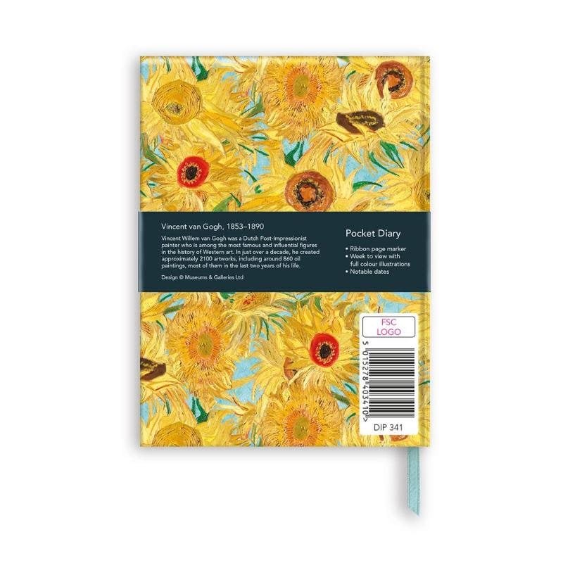 Van Gogh Sunflowers Pocket Diary 2025 | Waterstones