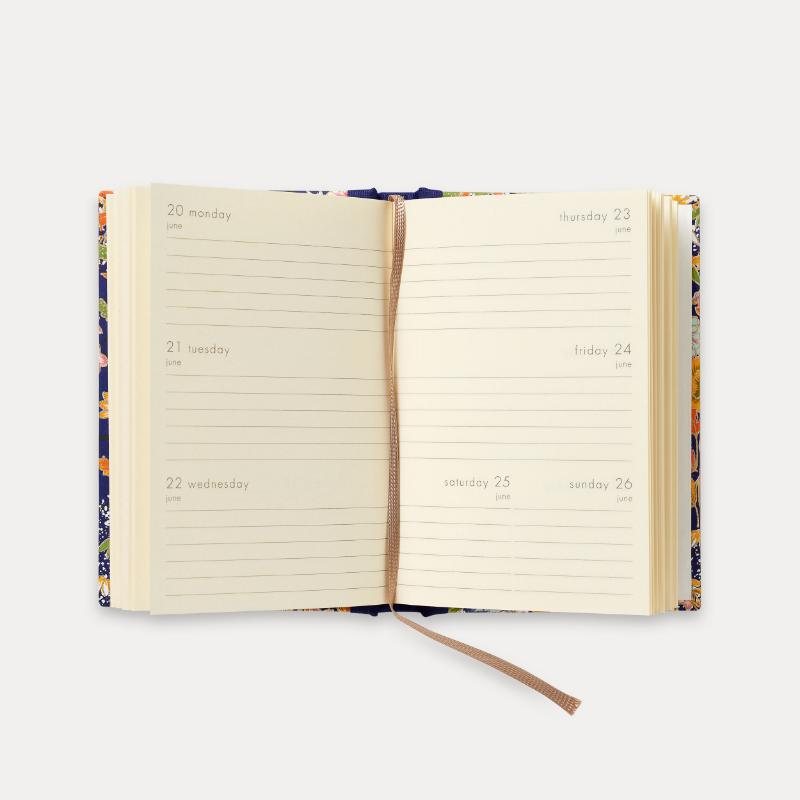 Navy Japanese Print Pocket Diary 2025 | Waterstones