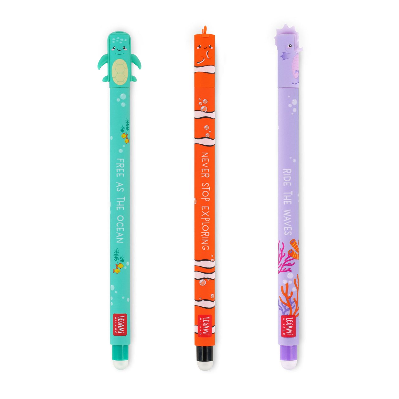 Under The Sea Set of 3 Erasable Gel Pens | Waterstones