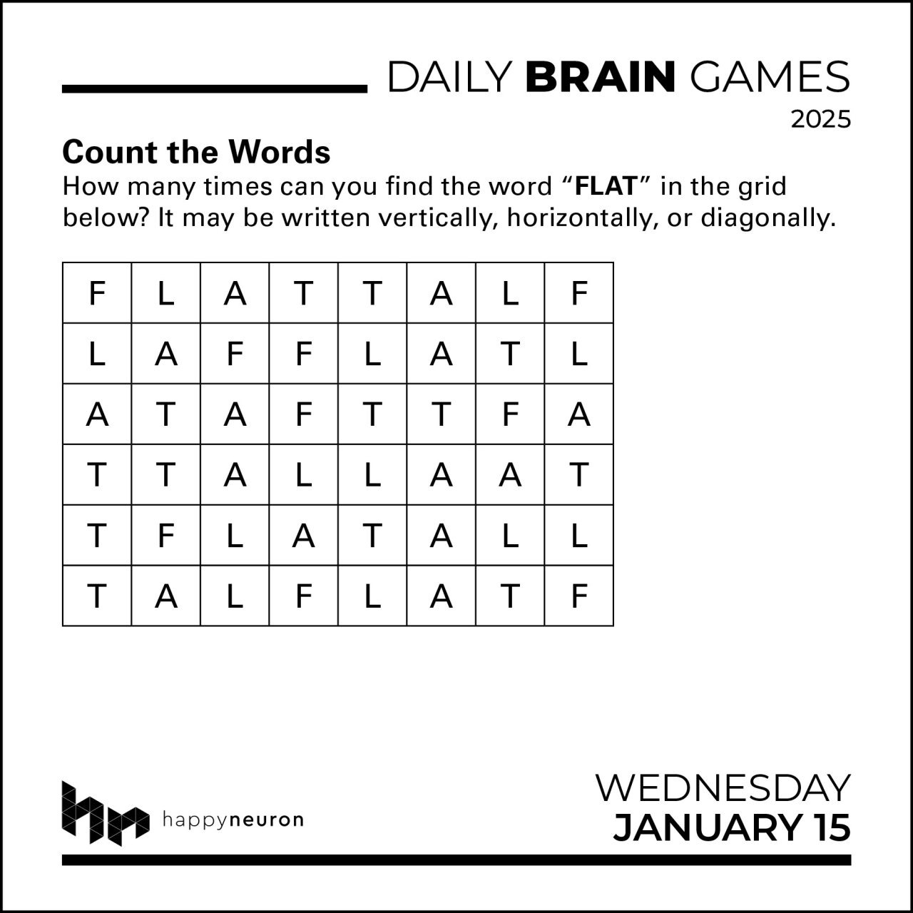 2025 Daily Brain Games Boxed Calendar by HappyNeuron | Waterstones