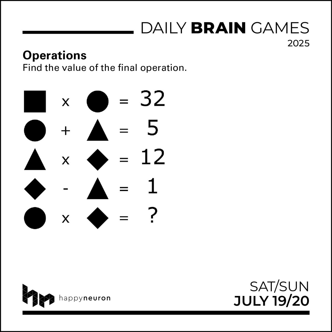 2025 Daily Brain Games Boxed Calendar by HappyNeuron | Waterstones
