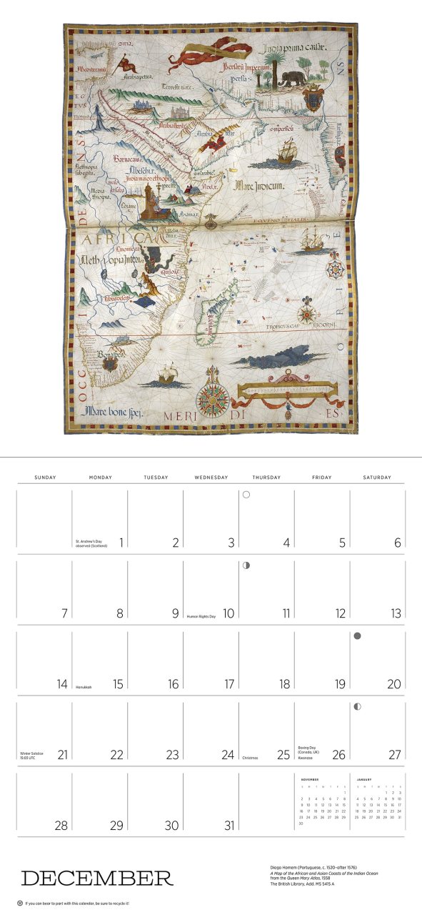 2025 Antique Maps Wall Calendar | Waterstones