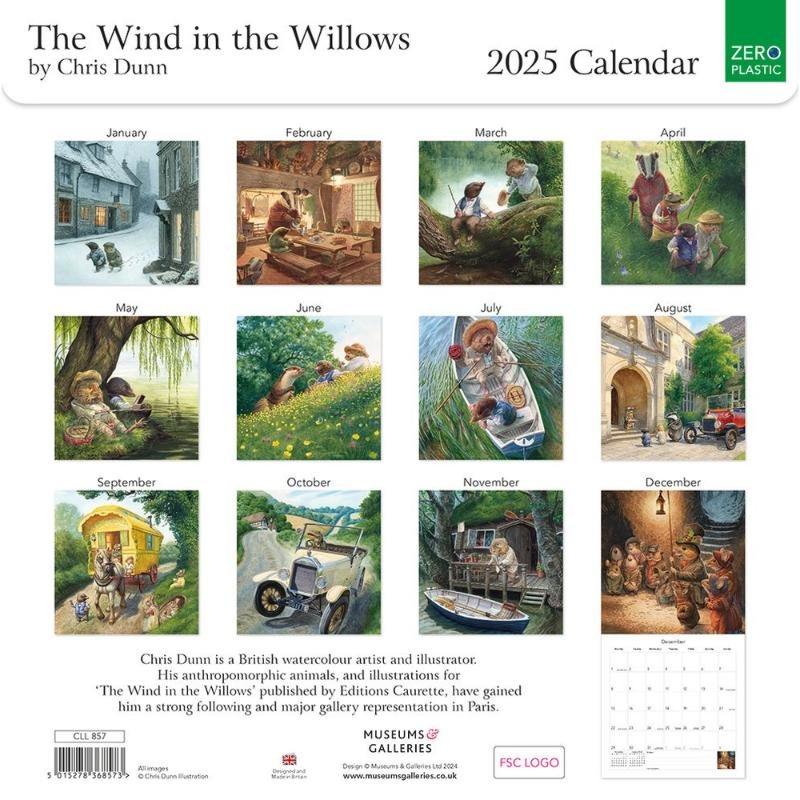 2025 Wind In The Willows Wall Calendar | Waterstones