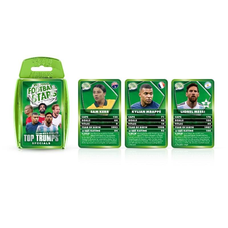World Football Stars Green Top Trumps Specials Card Game | Waterstones