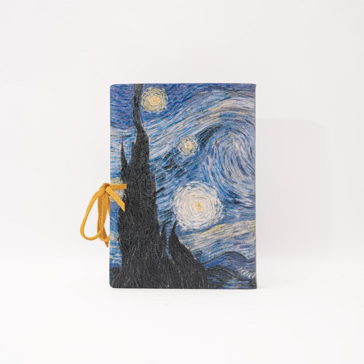A5 Leather Printed Journal- Starry Night | Waterstones