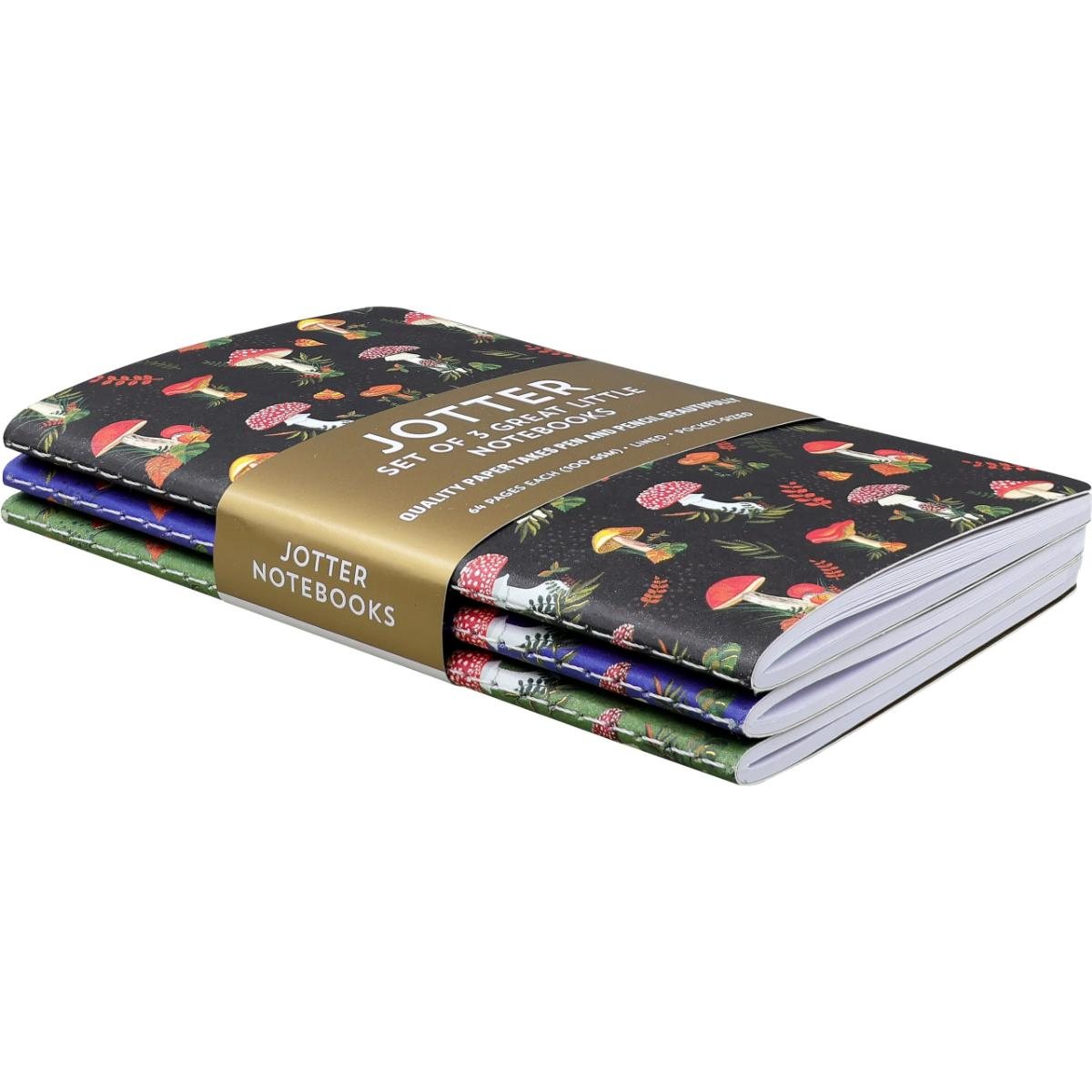 Set Of 3 Mini Jotters-Mushroom | Waterstones