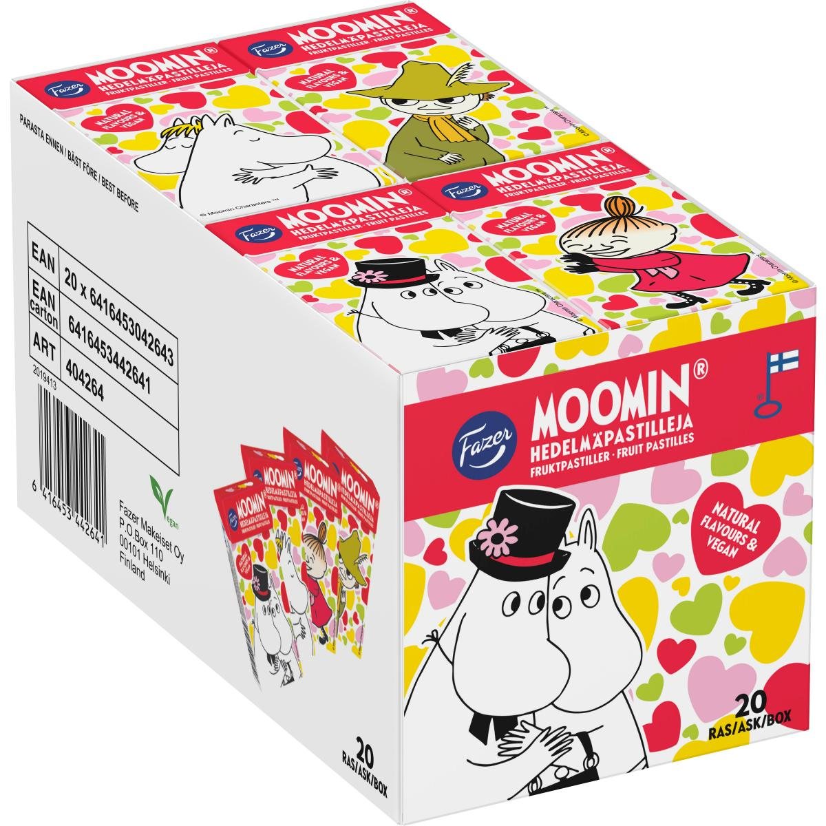 Moomin Heart Shaped Fruit Pastilles 40G | Waterstones
