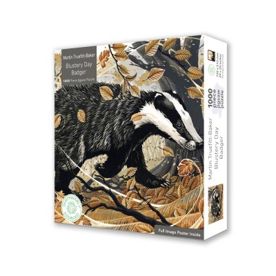 Blustery Day Badger 1000 Piece Jigsaw Puzzle | Waterstones