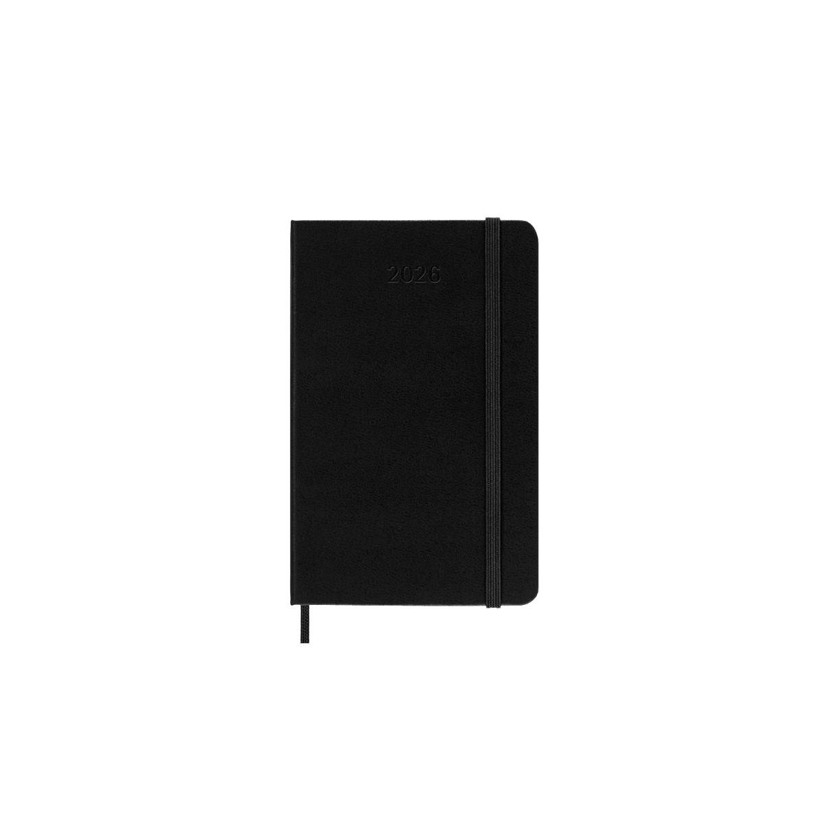 Black Pocket Daily Hard 12M Diary 2026 | Waterstones