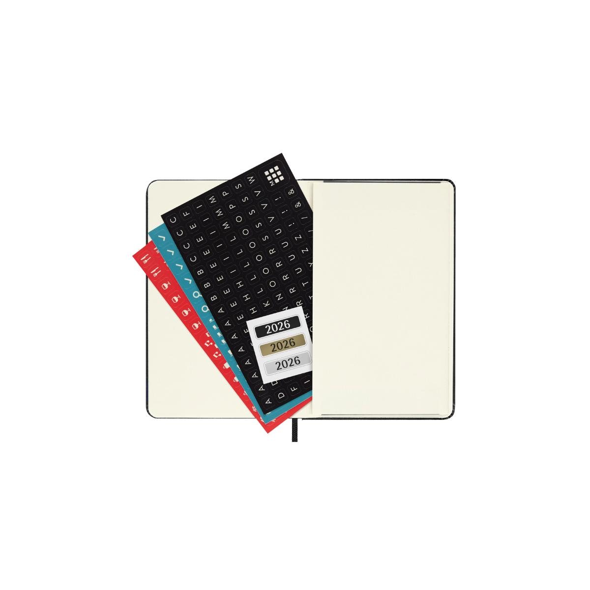 Black Pocket Daily Hard 12M Diary 2026 | Waterstones