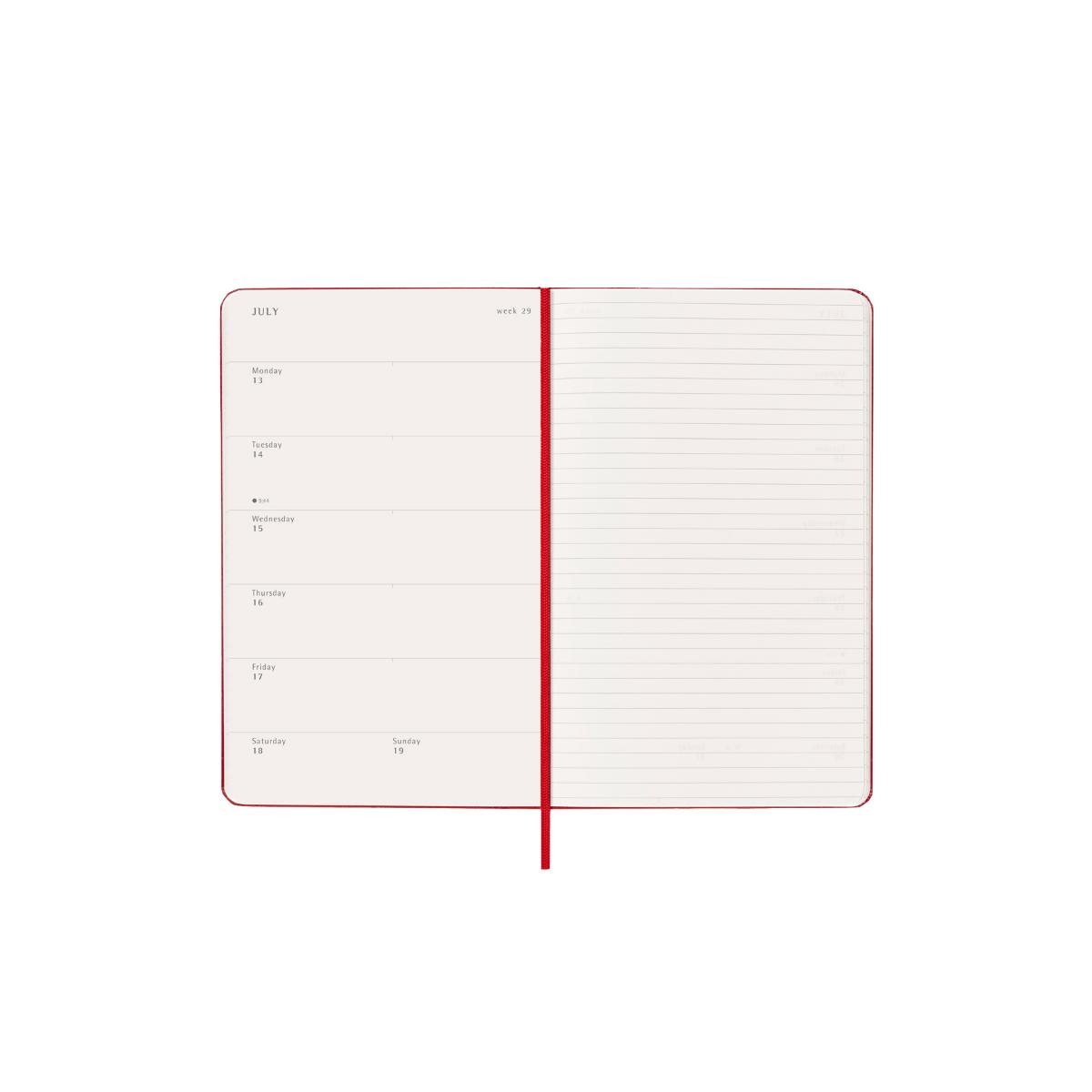 Red Large Weekly Hard 12M Diary 2026 | Waterstones