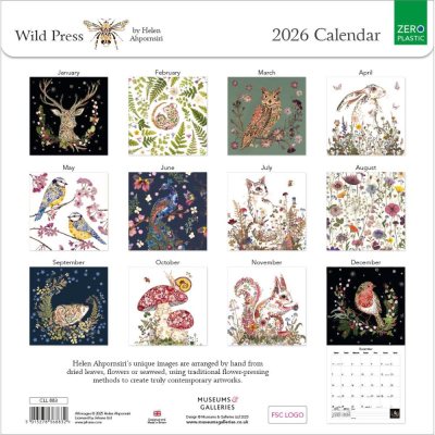 2026 Wild Press Wall Calendar | Waterstones