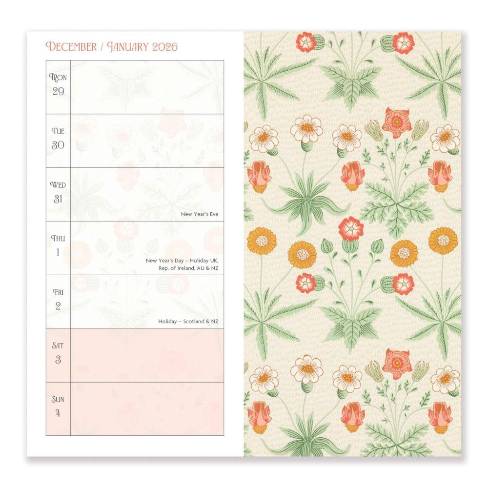 William Morris Slim Diary 2026 | Waterstones