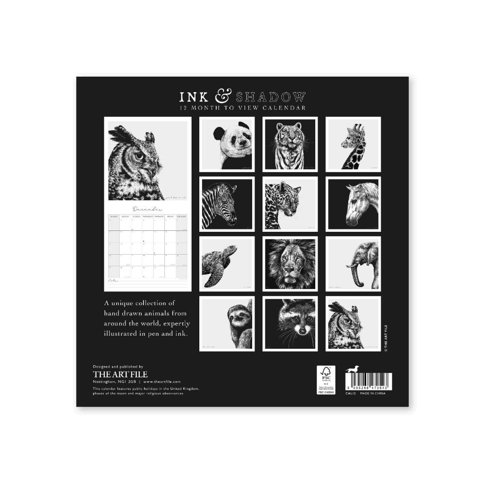 2026 Ink & Shadow Wall Calendar | Waterstones