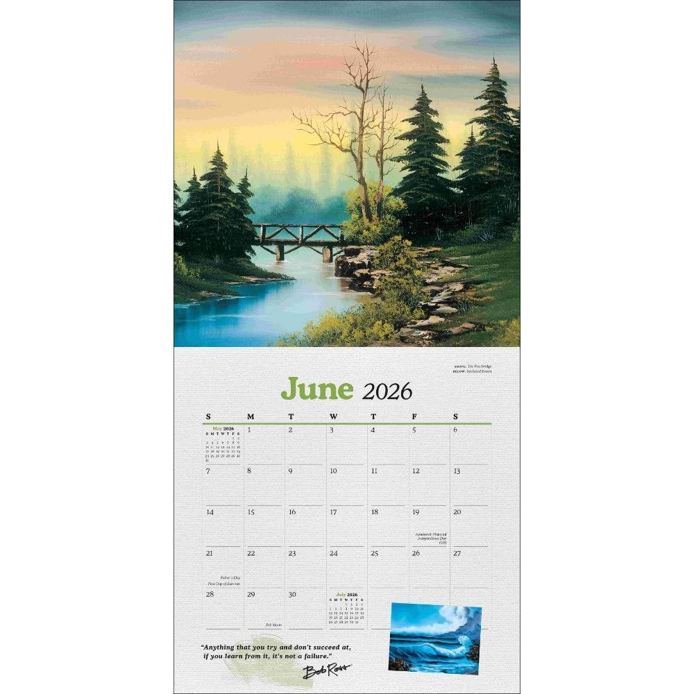 2026 Bob Ross Wall Calendar by Bob Ross | Waterstones