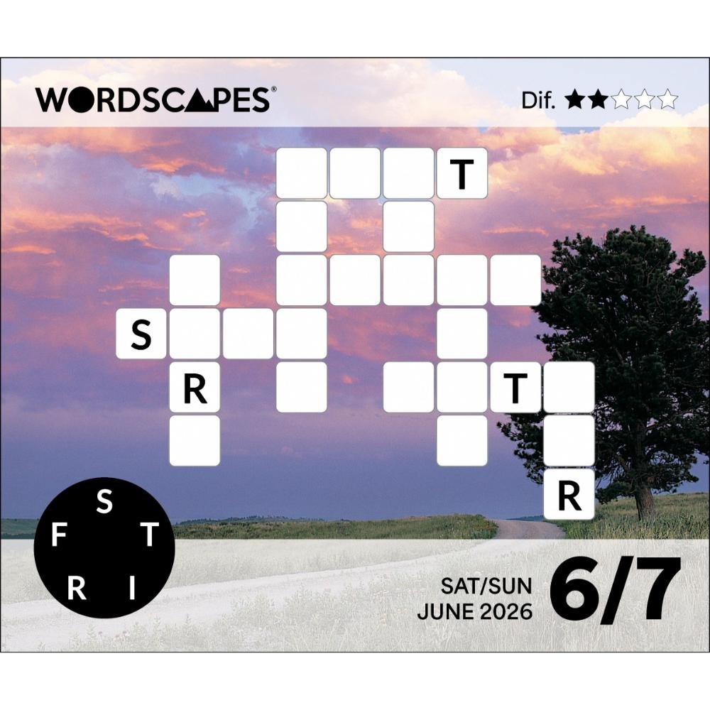 2026 Wordscapes Boxed Calendar by Peoplefun Inc. | Waterstones