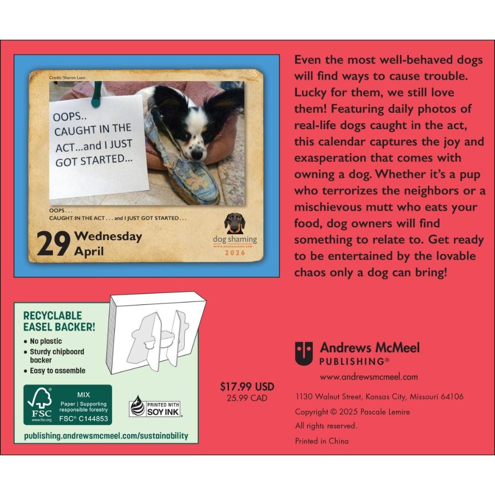 2026 Dog Shaming Boxed Calendar by Pascale Lemire, dogshaming.com ...