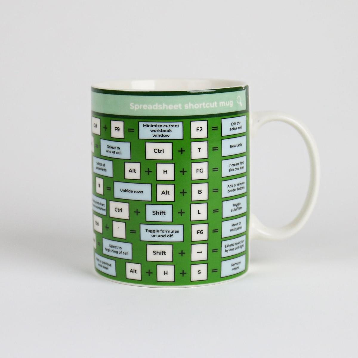 Spreadsheet Shortcut Mug | Waterstones