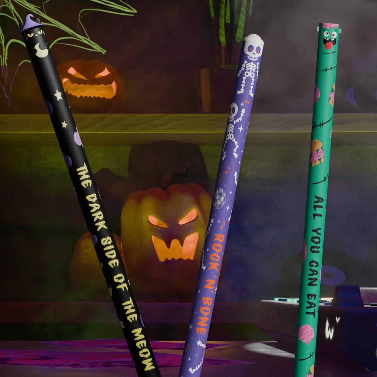 Halloween Set Of 3 Erasable Gel Pens | Waterstones