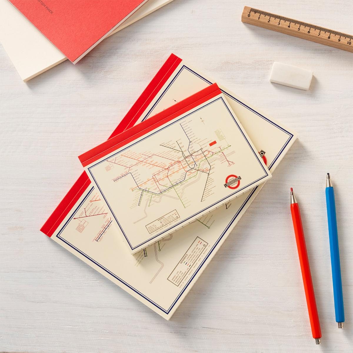 A5 Notebook - TFL Heritage Tube Map | Waterstones