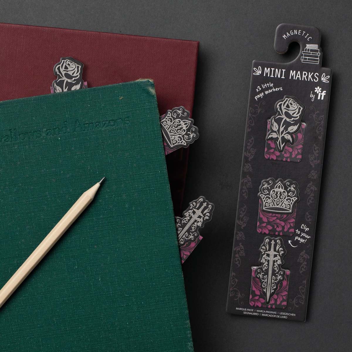 Magnetic Mini Marks - Damask | Waterstones