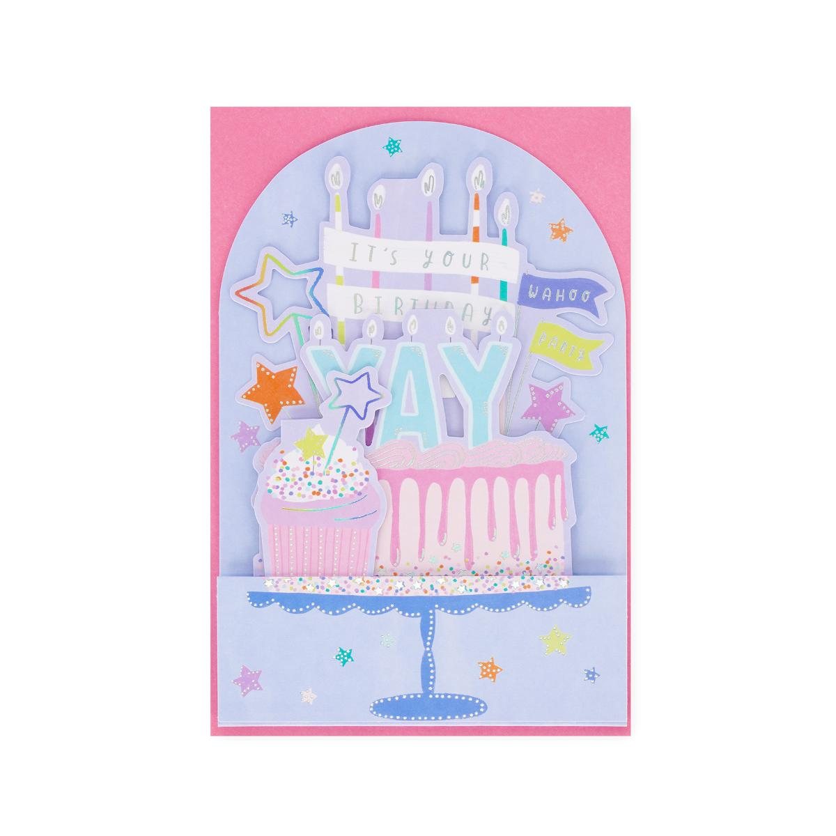 Birthday Cake Yay Pop-Up Birthday Greeting Card | Waterstones