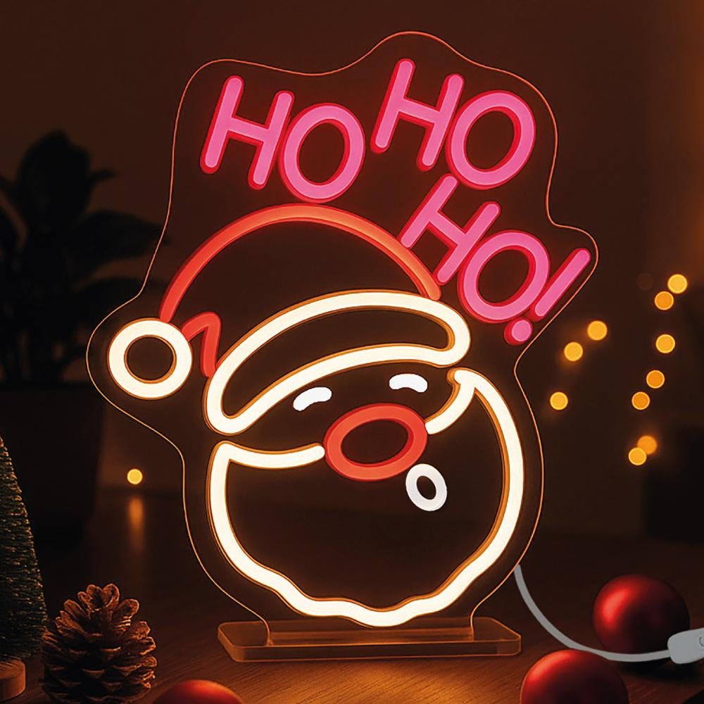 Neon Effect Led Lamp - Santa Claus | Waterstones