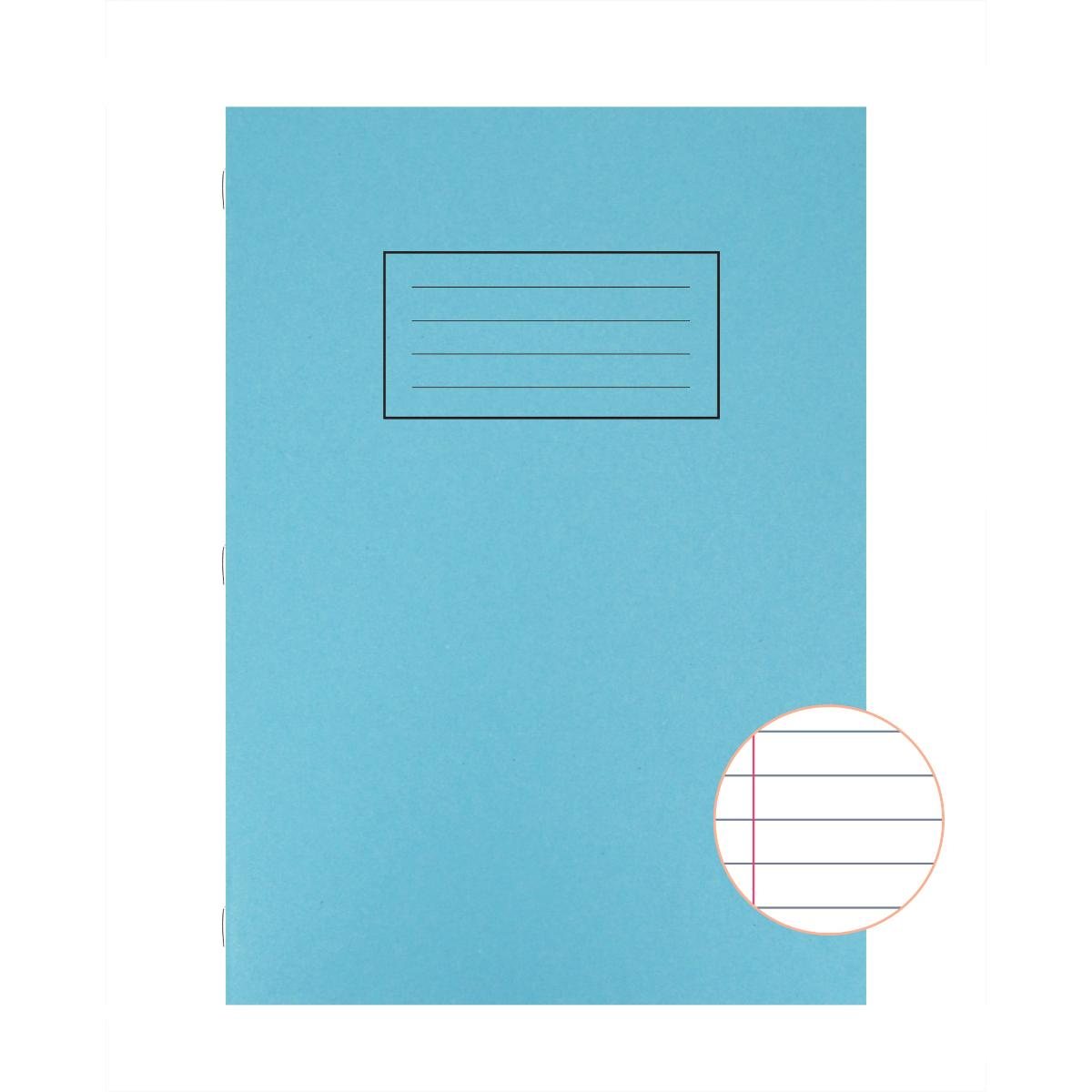 Silvine A4 Exercise Book - Lined With Margin (80 Pages) Blue Cover ...