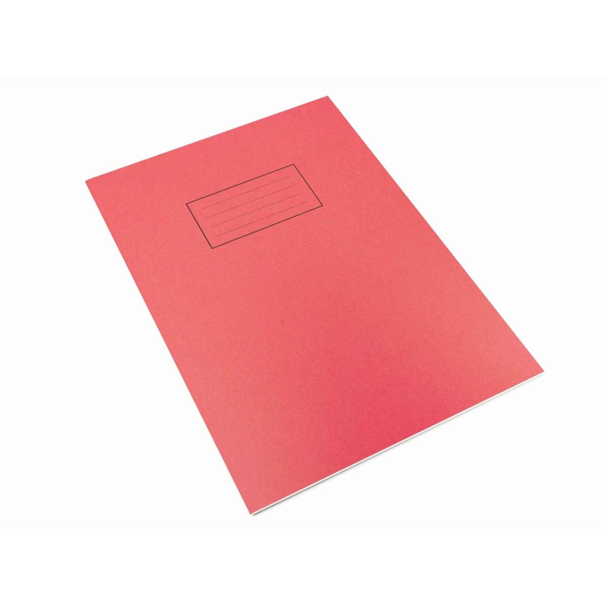 Silvine A4 Exercise Book - Lined With Margin (80 Pages) Red Cover ...