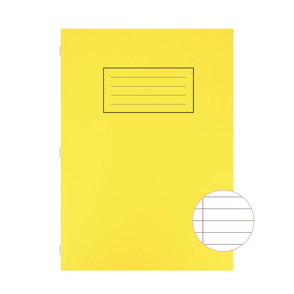 Silvine A4 Exercise Book - Lined With Margin (80 Pages) Yellow Cover ...