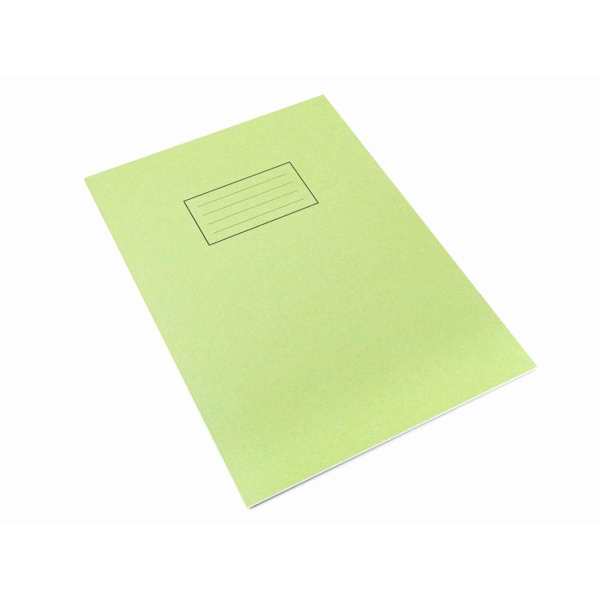 Silvine A4 Exercise Book - Lined With Margin (80 Pages) Green Cover ...
